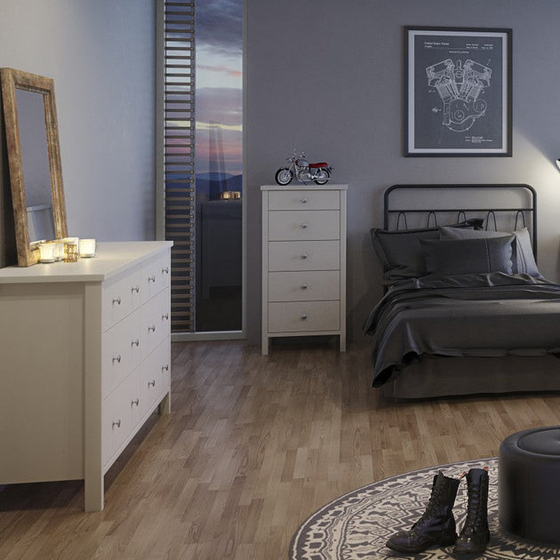 Tromso 3+3 Chest Off White – Elite Beds and Mattress